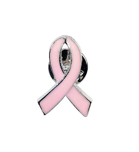 Breast Cancer Awareness Pink Ribbon Lapel Pin – Silver Moon Bay